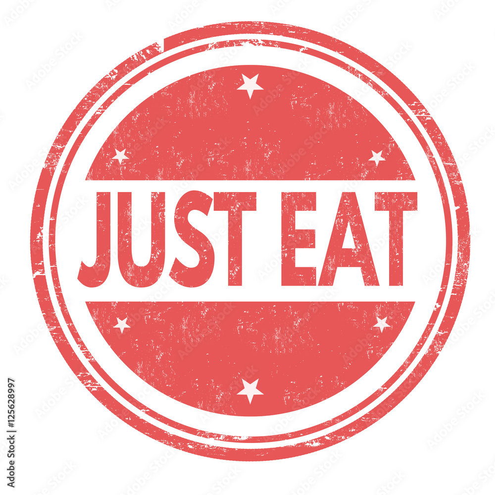 Just eat sign or stamp Stock Vector | Adobe Stock