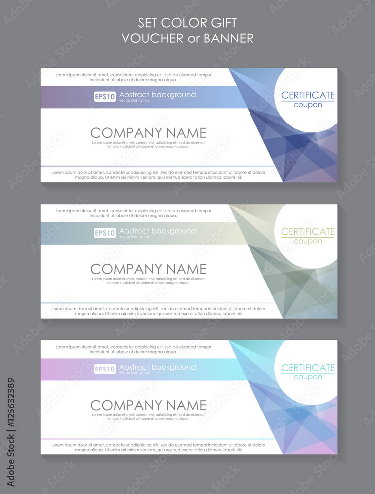 Gift voucher template modern pattern. Pricing Table Template with Three ...