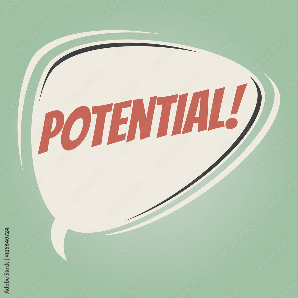 potential retro speech balloon Stock-Vektorgrafik | Adobe Stock