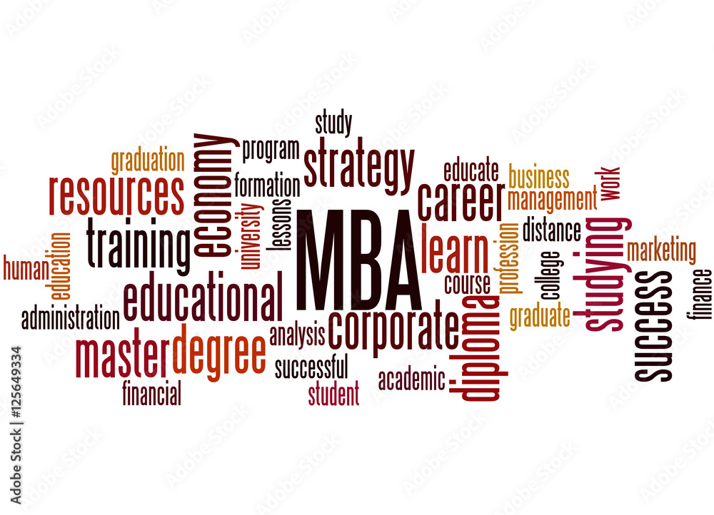 MBA, word cloud concept 8 Stock Illustration | Adobe Stock