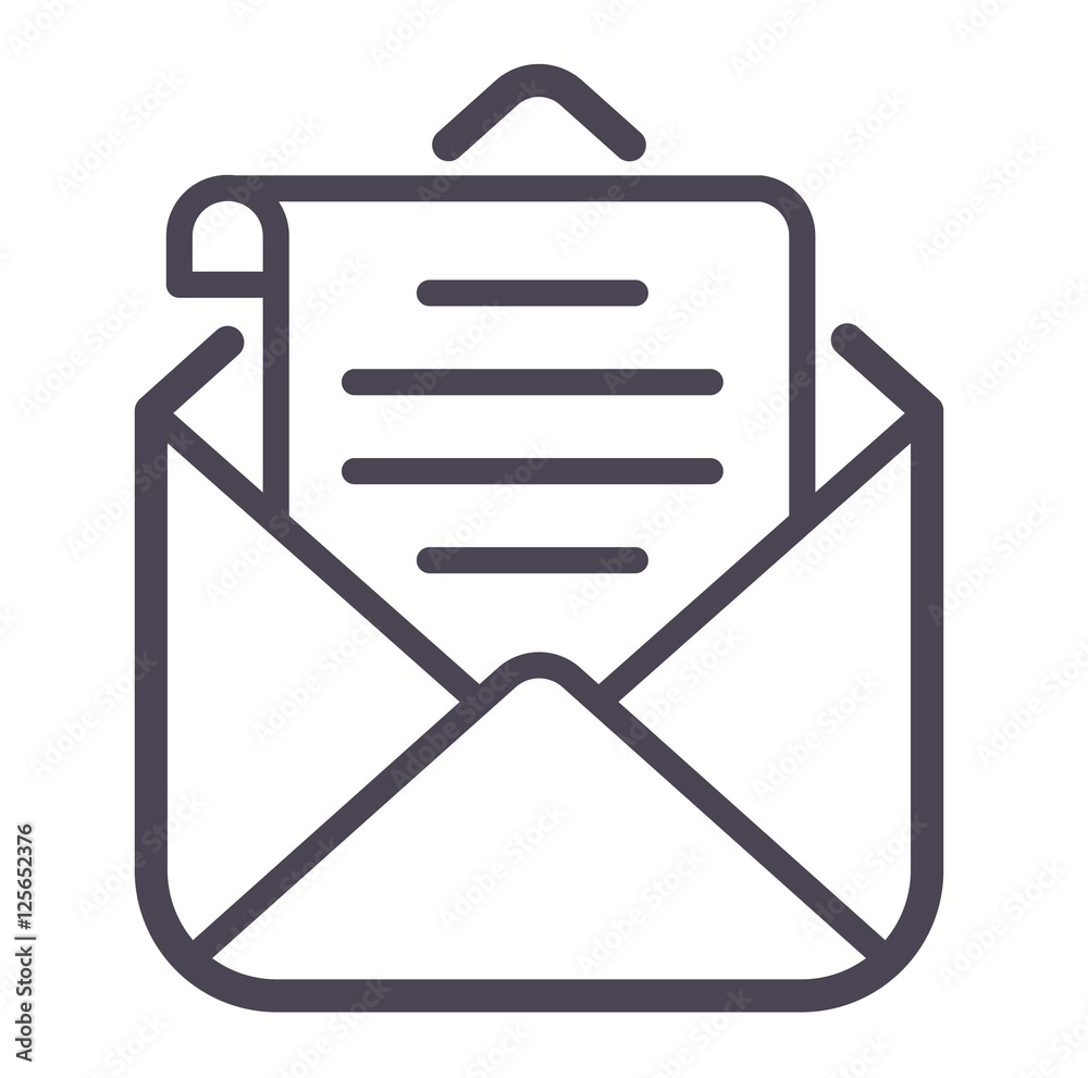 Mail icon vector symbol Stock Vector | Adobe Stock