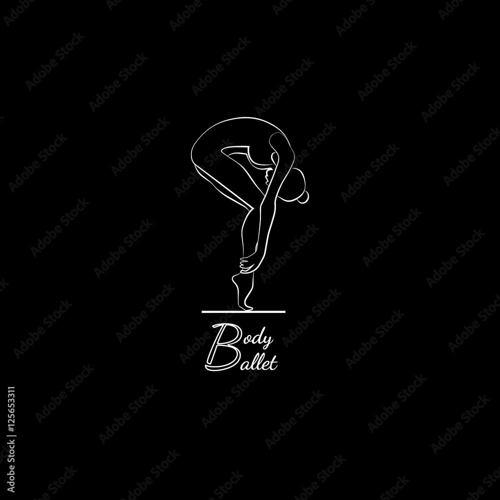 Dance icon concept. Ballet studio logo design template. Fitness dance ...