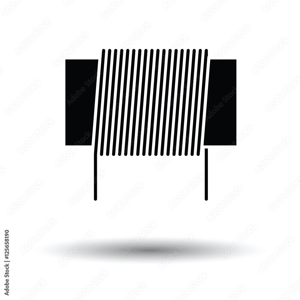 Inductor coil icon Stock Vector | Adobe Stock