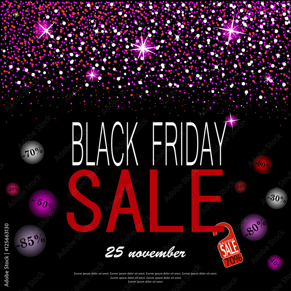 eps 10 vector Black friday night sell-out poster. Sale and discount ...