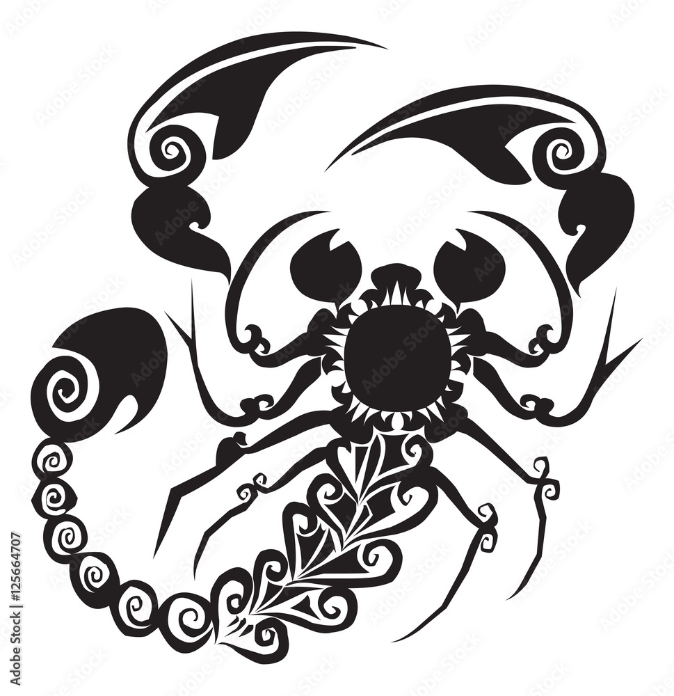 Tattoo design of scorpion, vintage engraving. Stock Vector | Adobe Stock