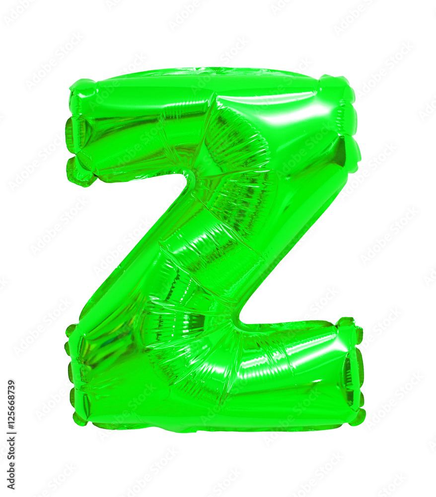 Letter z English alphabet green Stock Photo | Adobe Stock