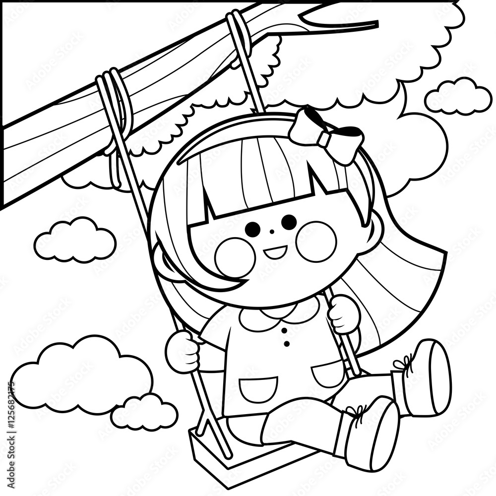 Swing Coloring Page