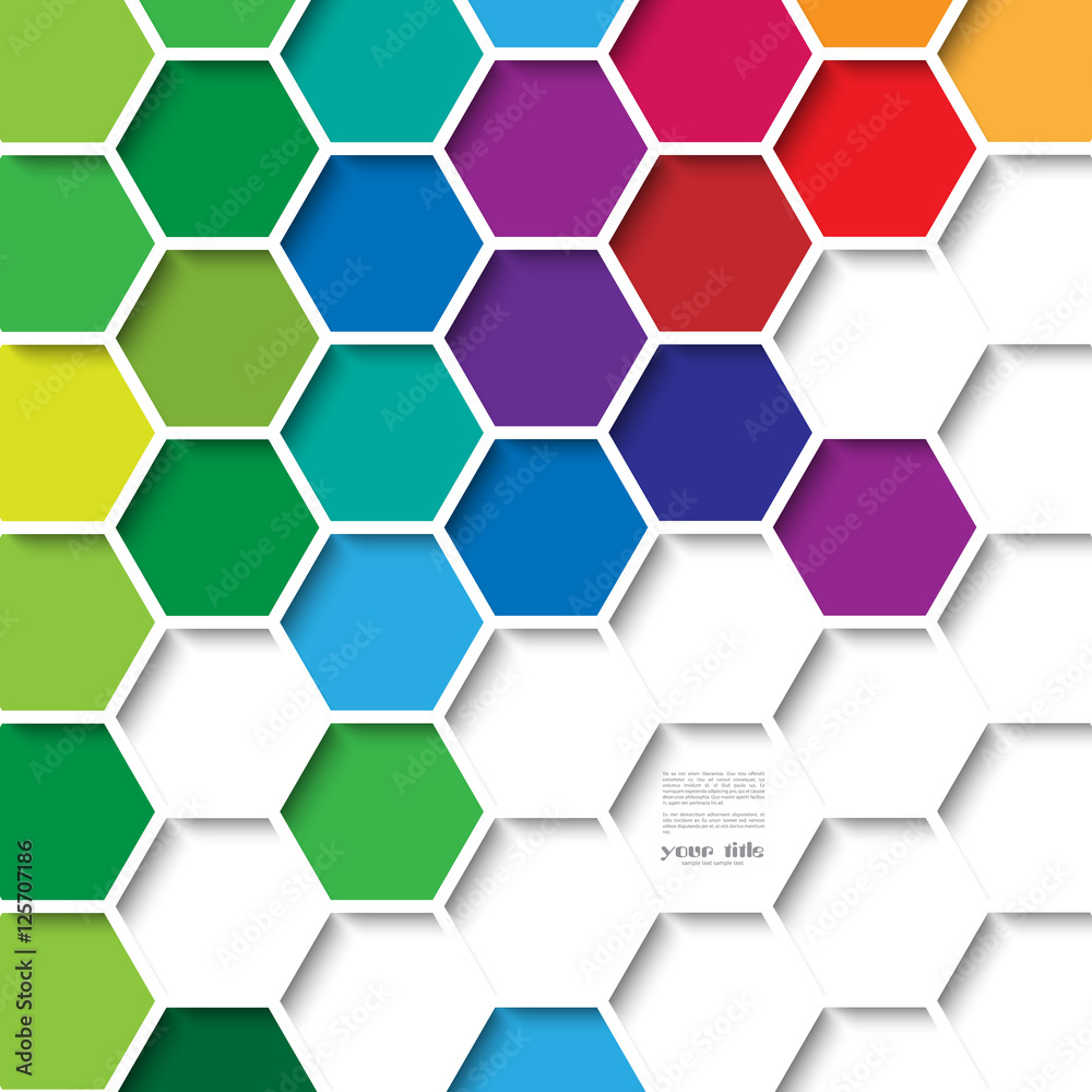 Hexagons template design. Individually editable Stock Vector | Adobe Stock