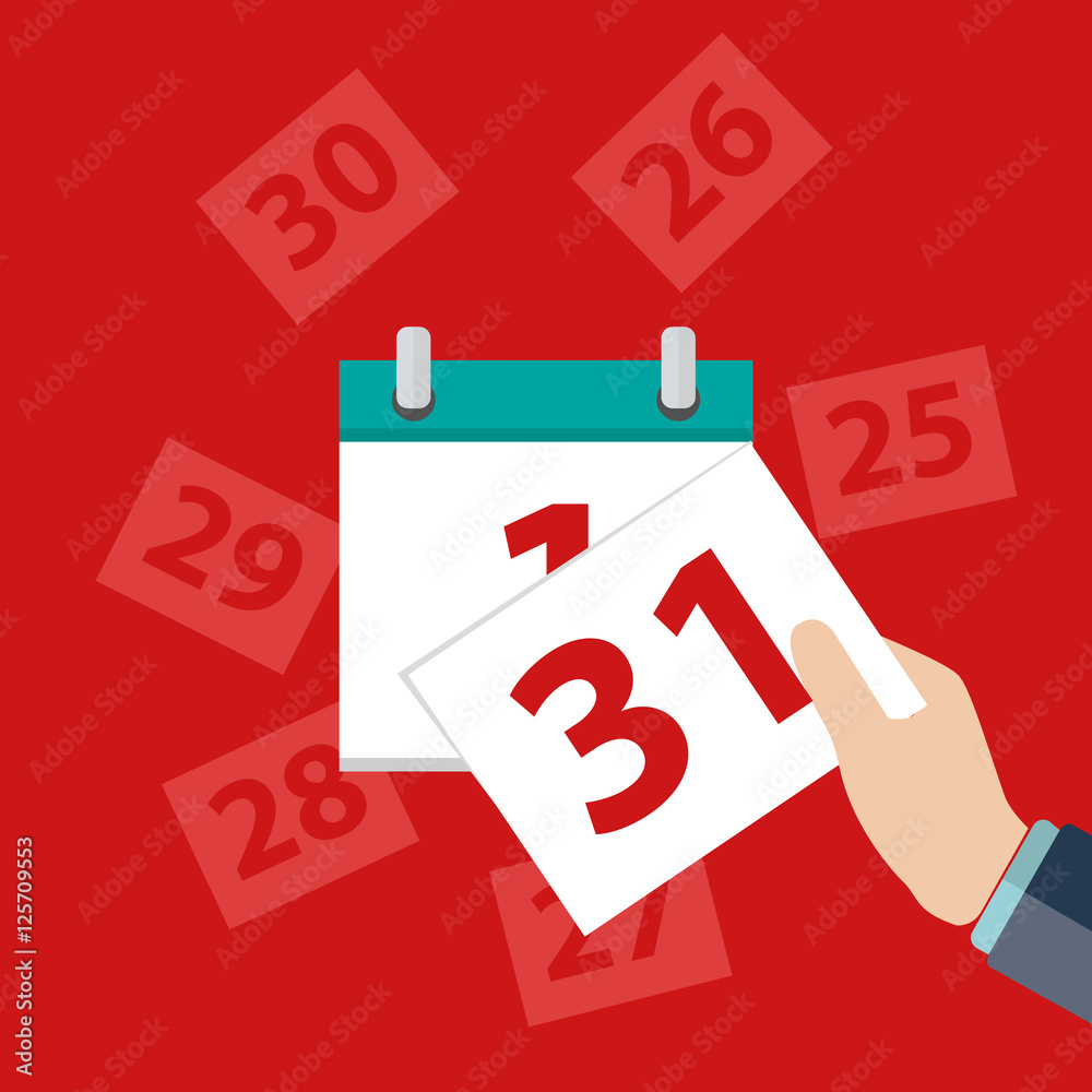 Vector calendar apps icon. Last day of the month Stock Vector | Adobe Stock