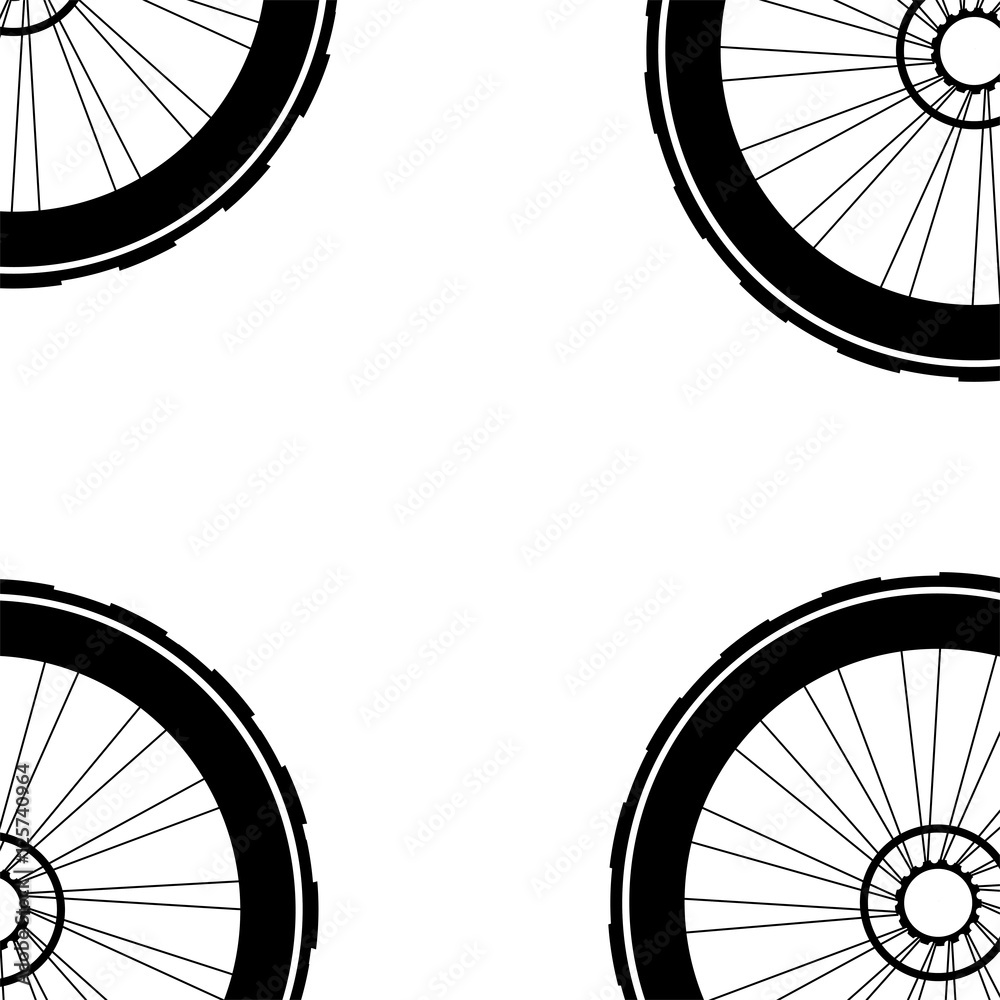 bicycle wheels pattern isolated on white background Stock Photo | Adobe ...