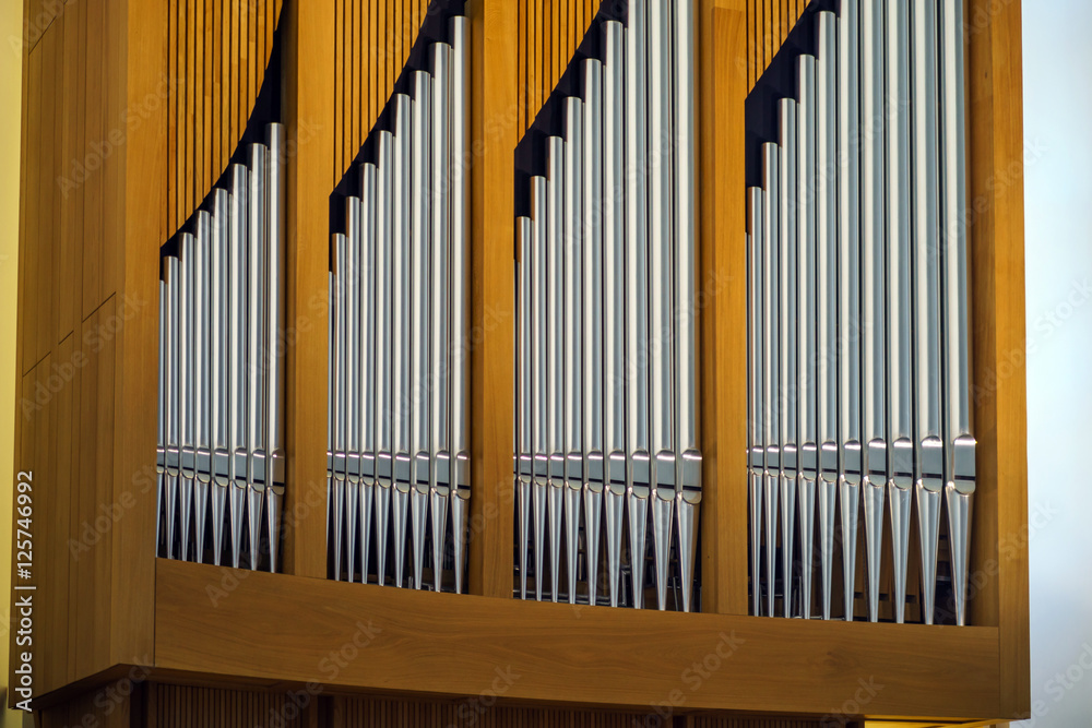 Modern pipe organ in renovated building of conservatory Stock Photo ...