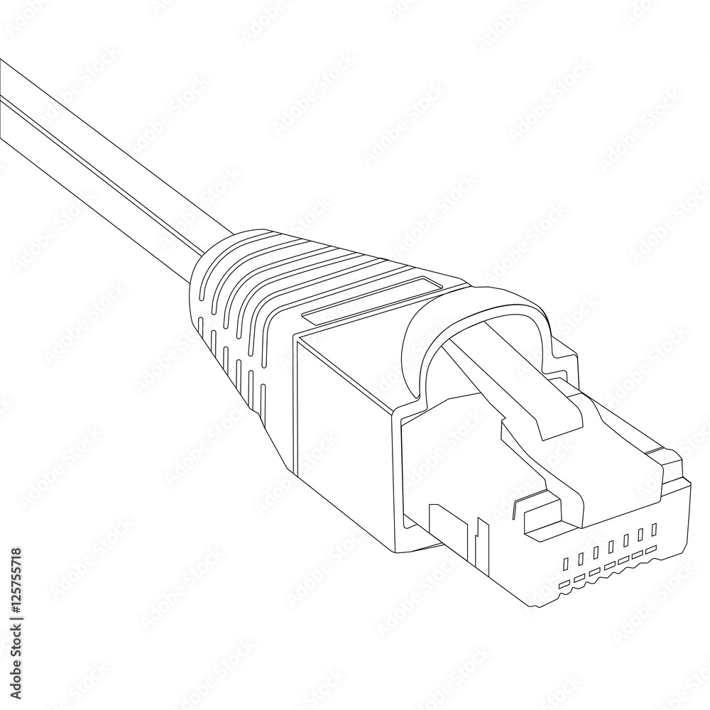 Ethernet cable vector Stock Vector | Adobe Stock