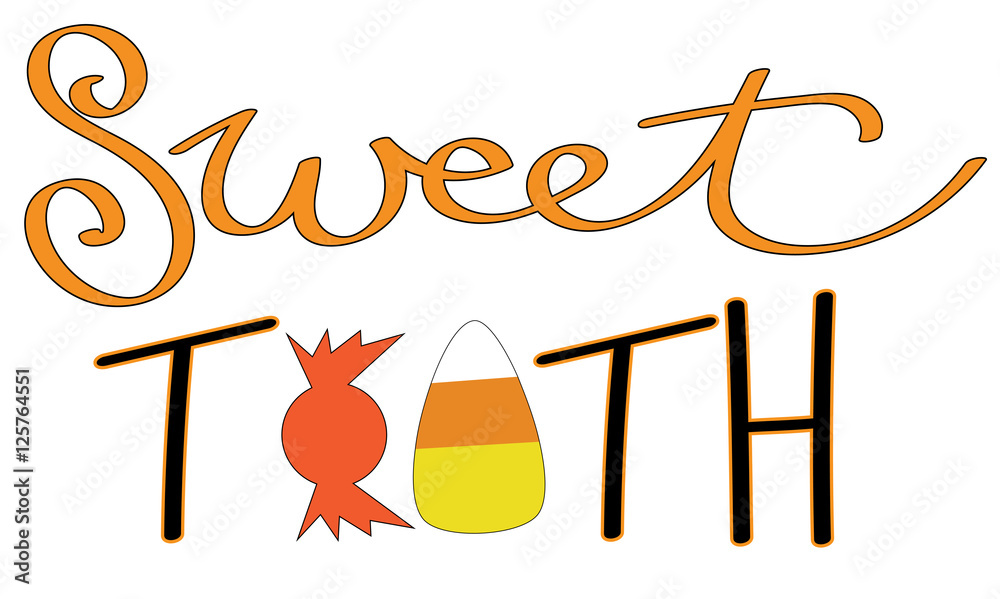 Sweet Tooth Stock-Vektorgrafik | Adobe Stock
