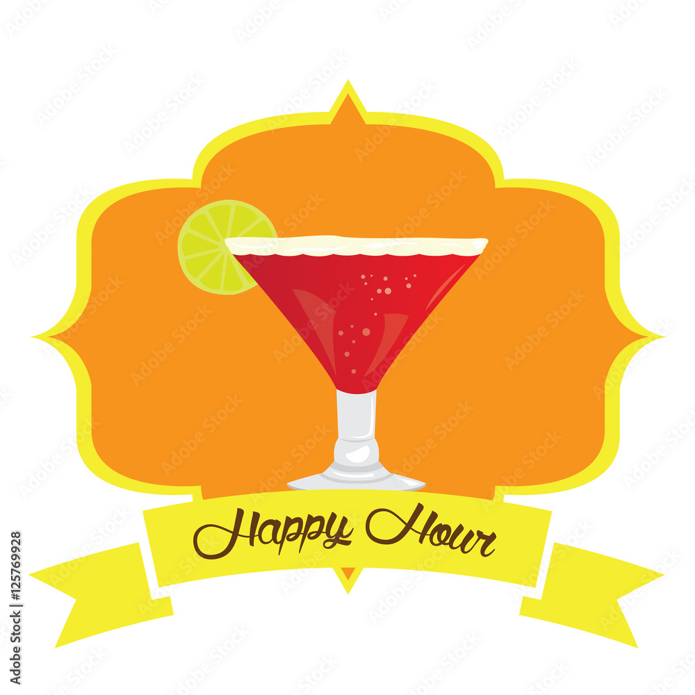 Happy hour Stock Vector | Adobe Stock