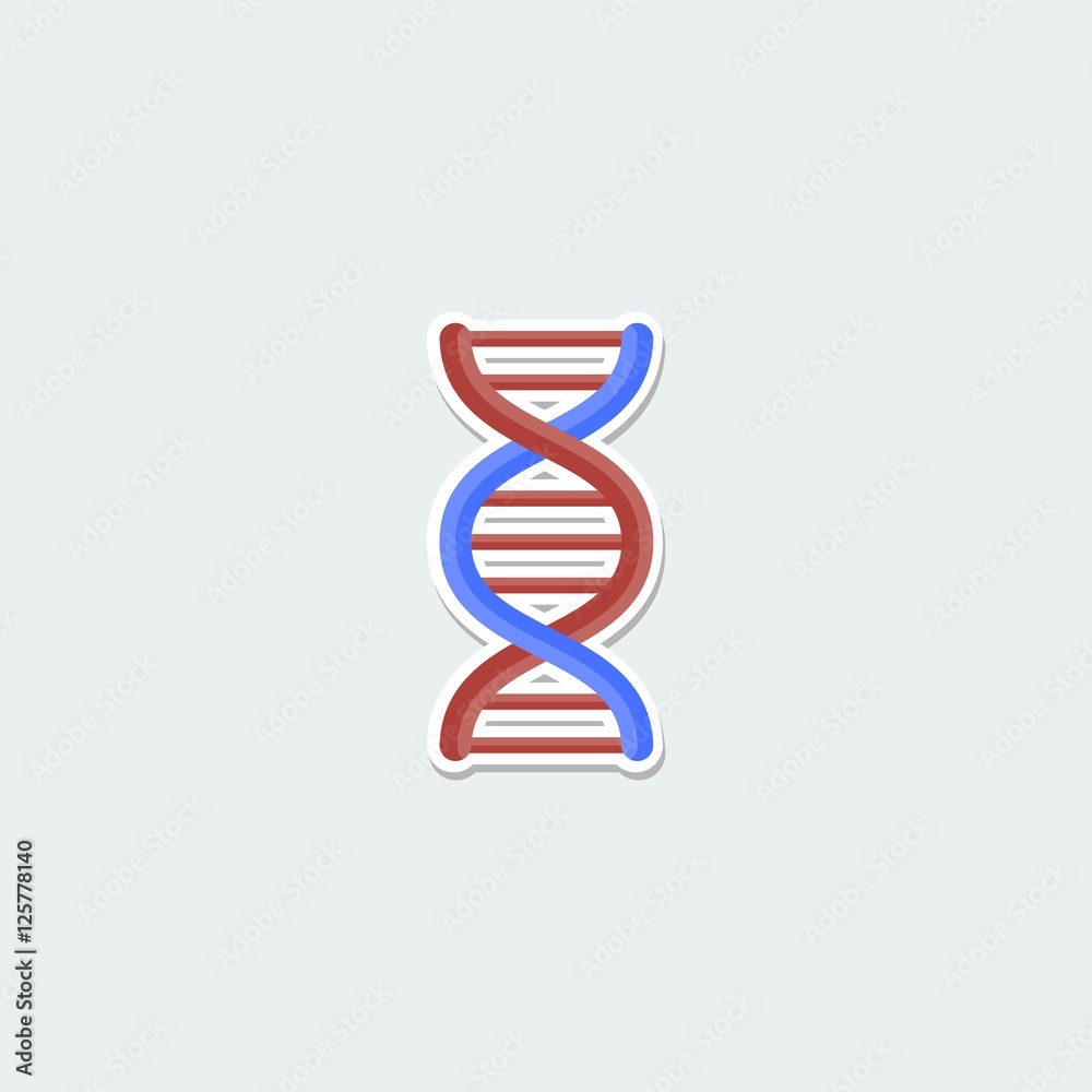 Science symbol - DNA molecule. School education, science research ...