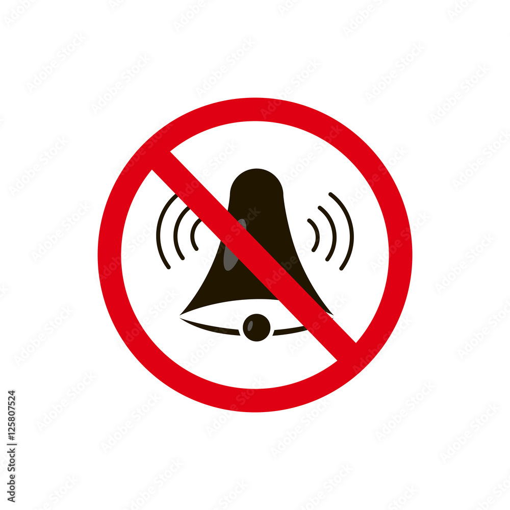 No bell sign vector Stock Vector | Adobe Stock