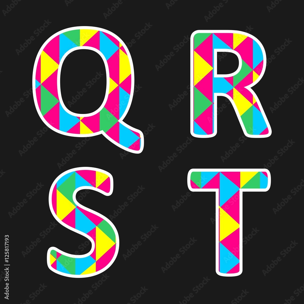the QRST letters Stock Vector | Adobe Stock