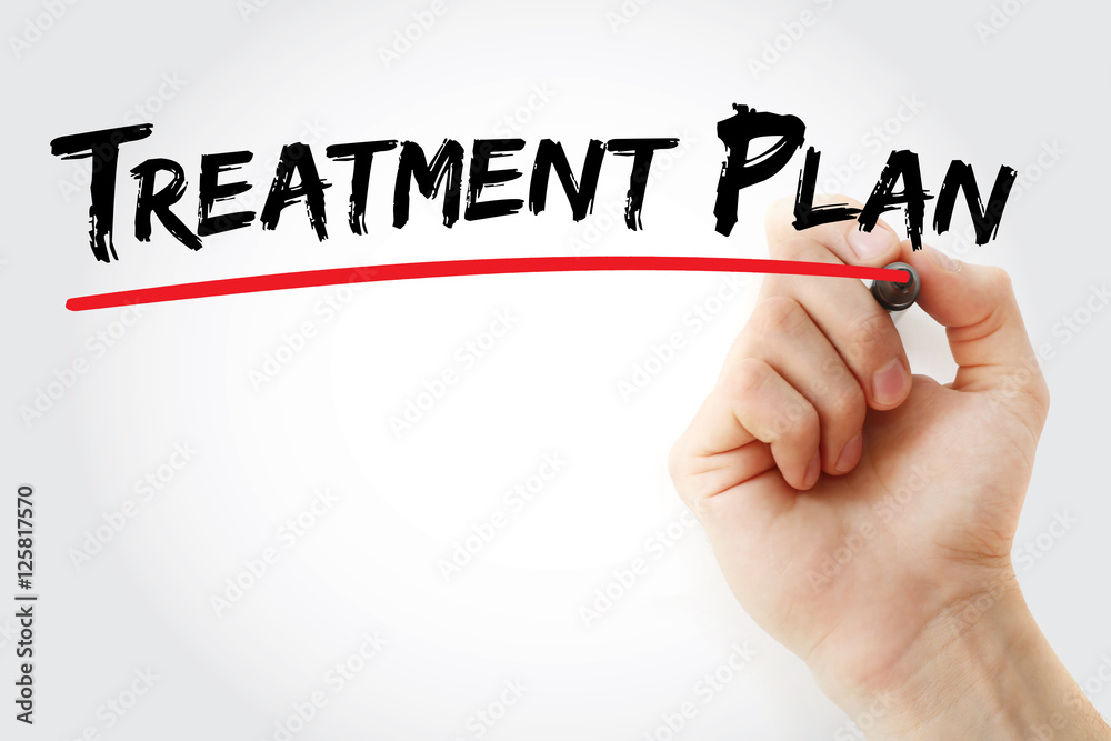 Hand writing Treatment plan with marker, concept background Stock Photo ...