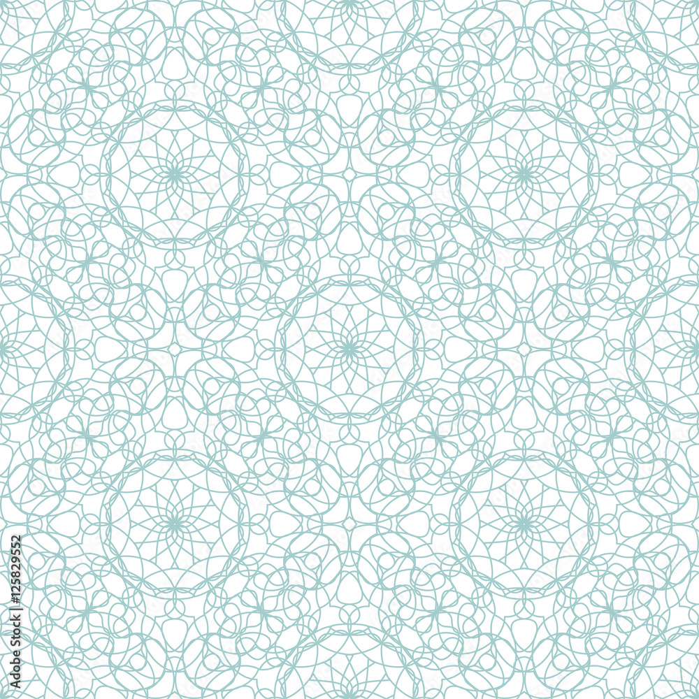 Seamless abstract background pattern with blue guilloche ornament ...