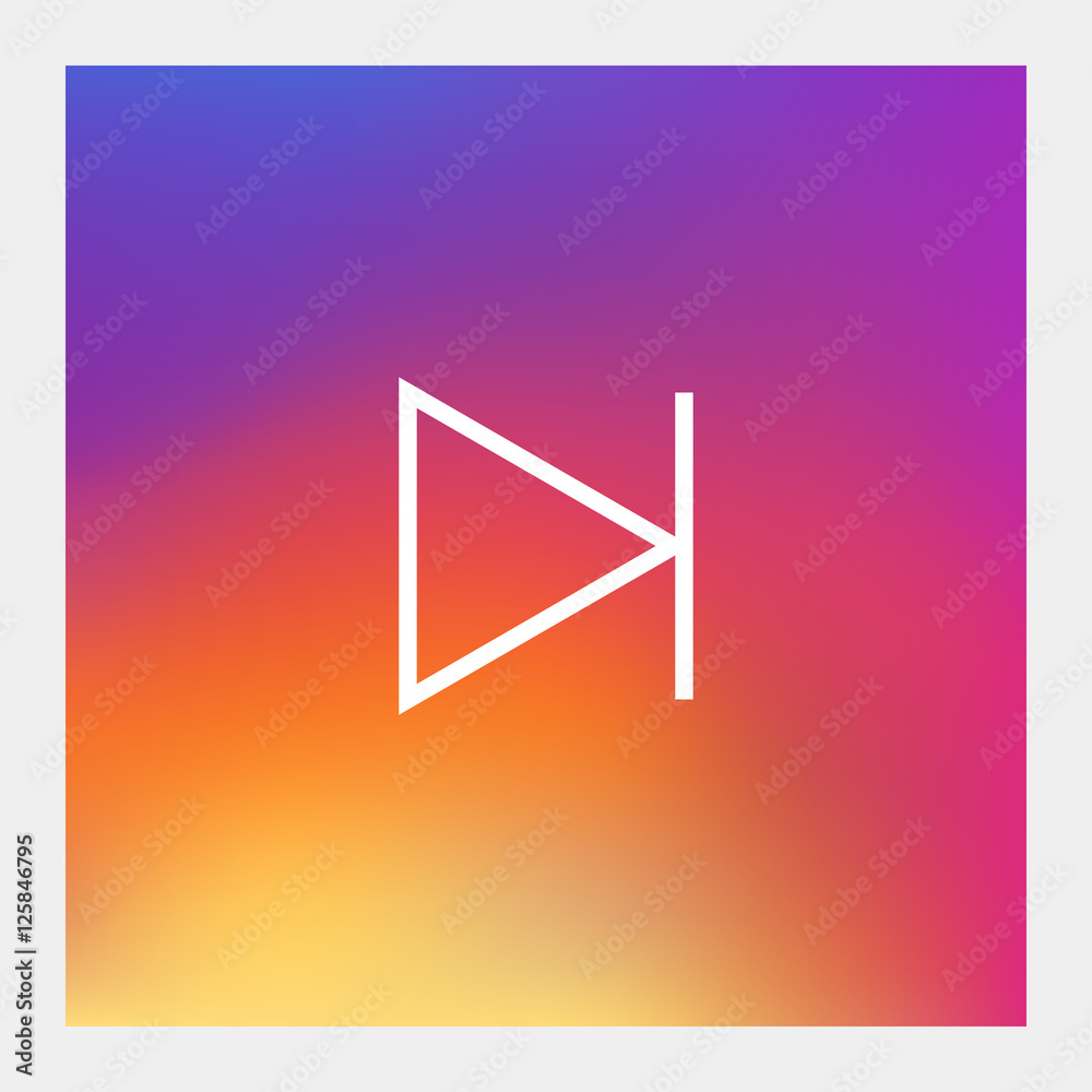 Next track icon vector, clip art. Also useful as logo, web UI element ...