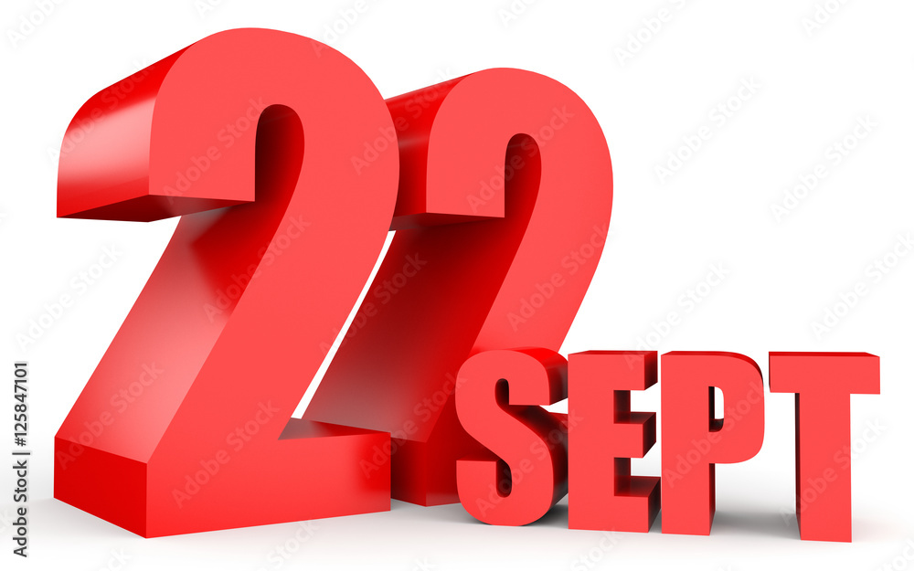 September 22. Text on white background. Stock-Illustration | Adobe Stock