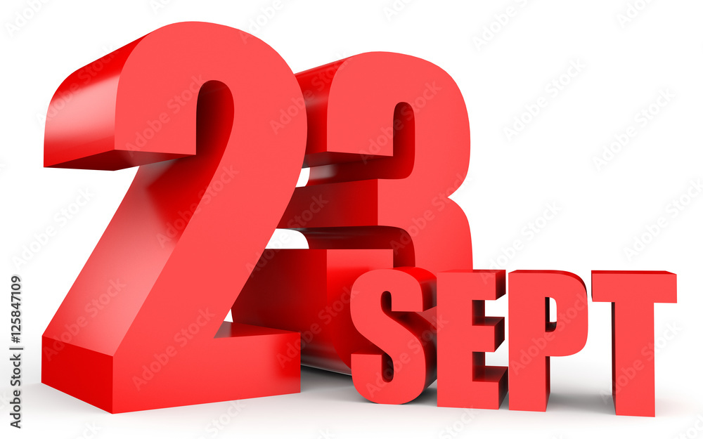 September 23. Text on white background. Stock Illustration | Adobe Stock