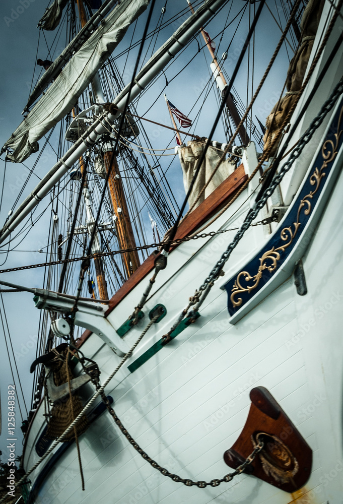 old sailing ship rigging Stock Photo | Adobe Stock