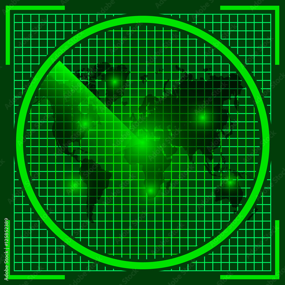 radar screen alien map Stock Vector | Adobe Stock