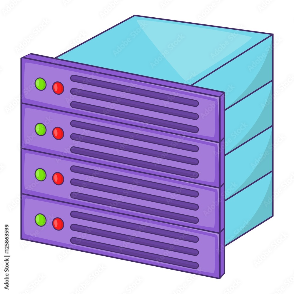 Database icon. Cartoon illustration of database vector icon for web ...