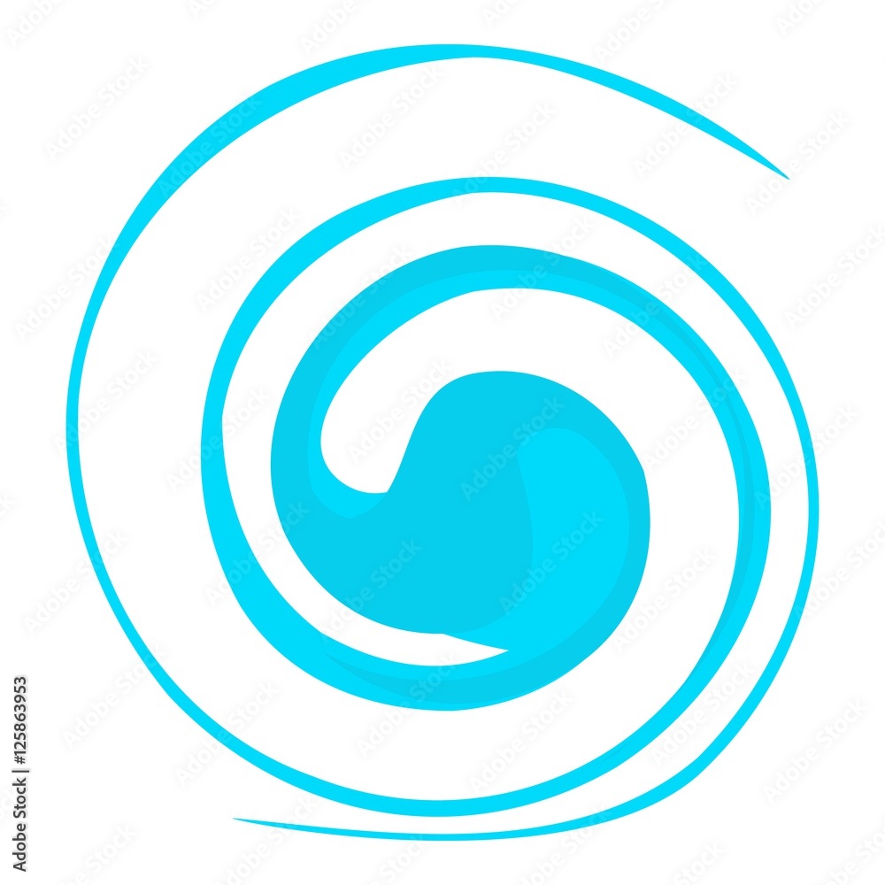 Circular wave icon. Cartoon illustration of circular wave vector icon ...