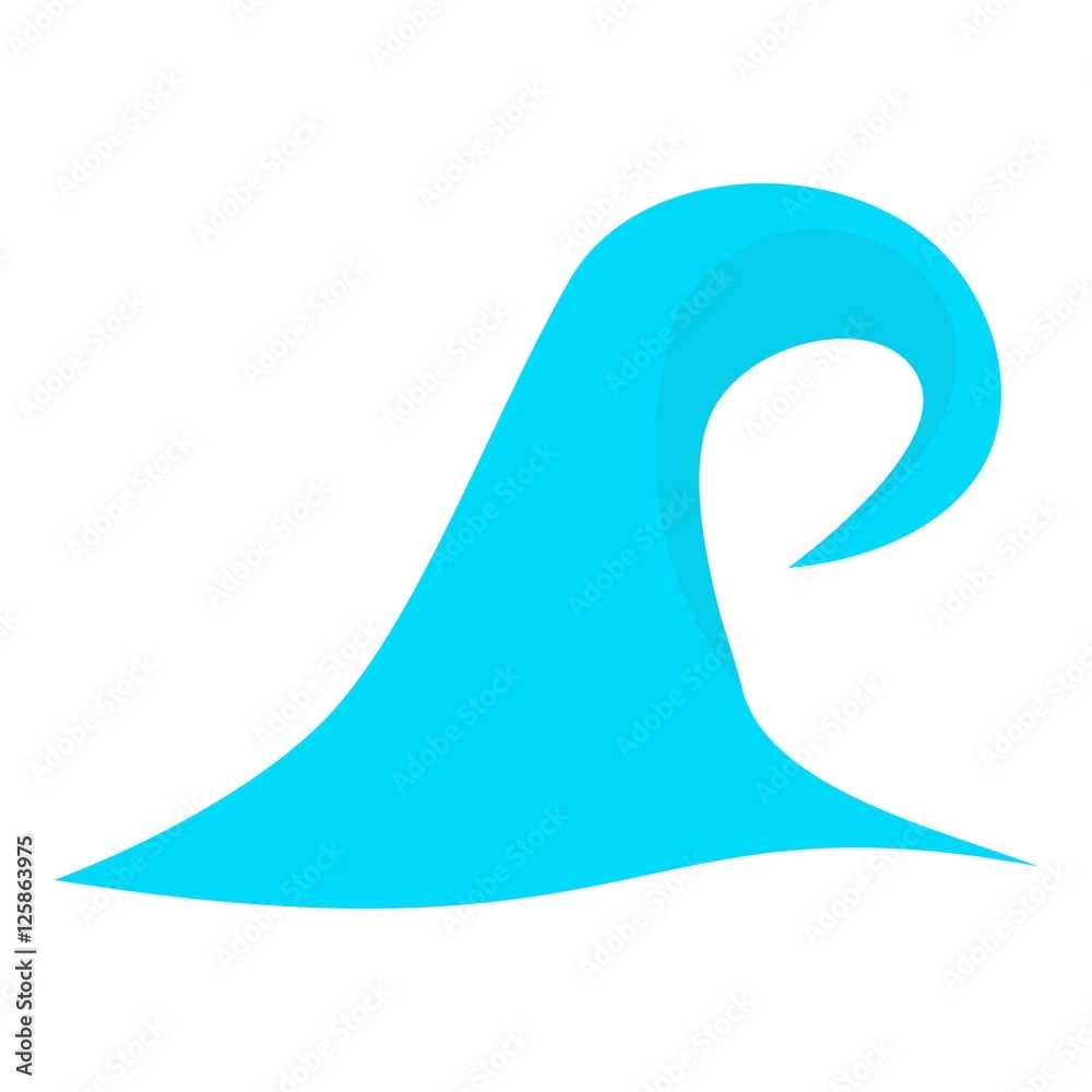 High sea wave icon. Cartoon illustration of high sea wave vector icon ...