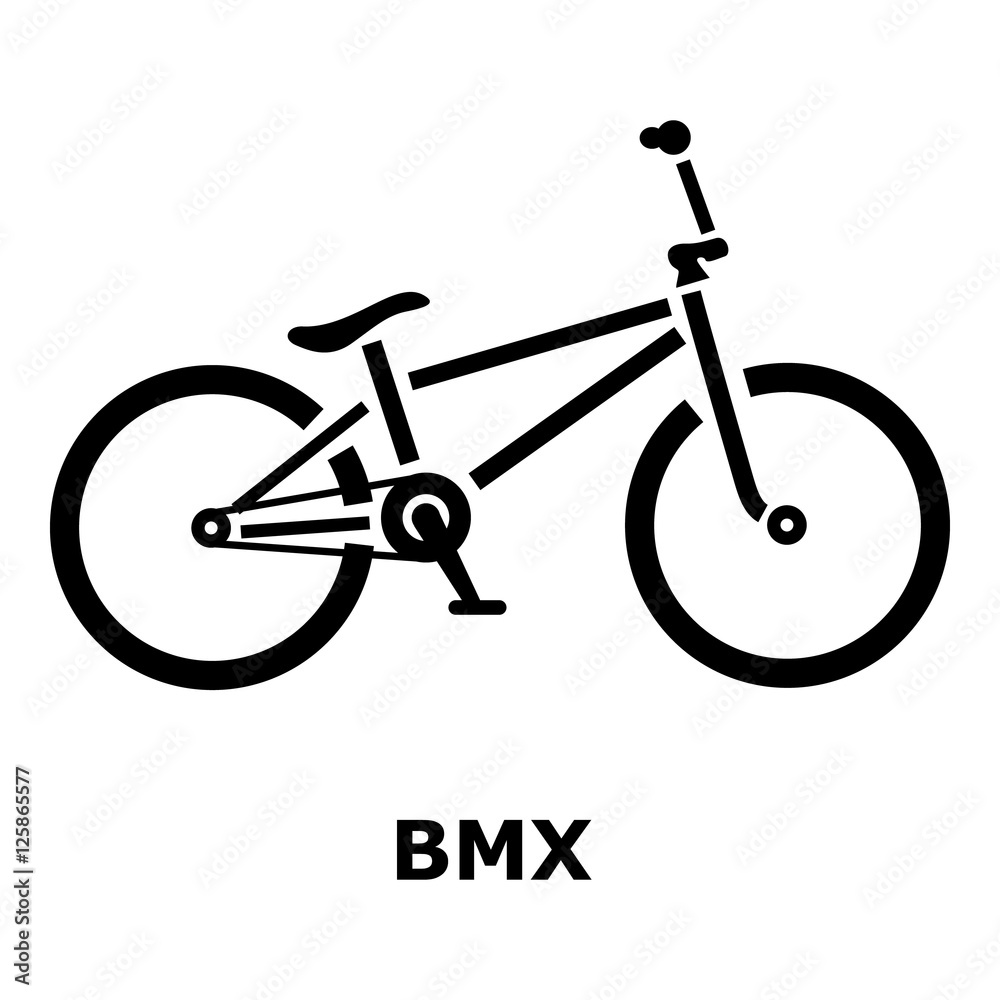 BMX bike icon. Simple illustration of BMX bike vector icon for web ...