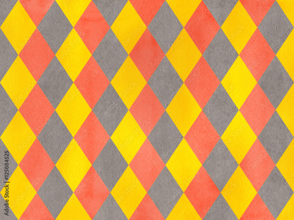 Watercolor diamond pattern. Stock Illustration | Adobe Stock