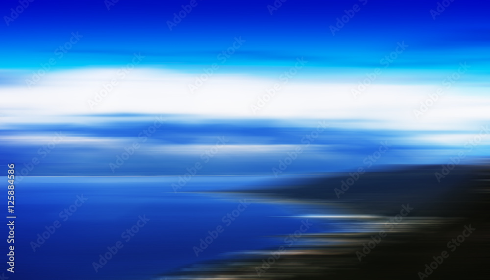 Horizontal motion blur beach landscape background Stock Illustration ...