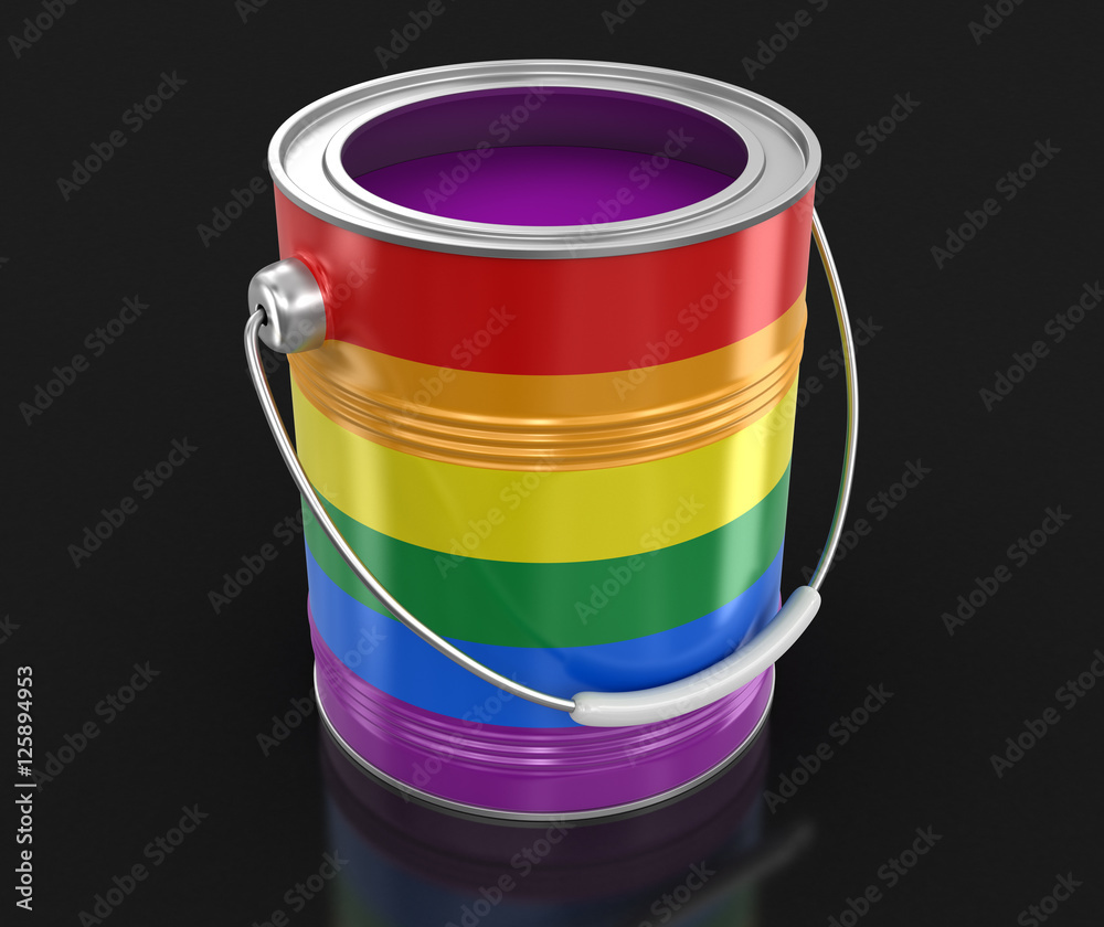 LGBT Paint can. Image with clipping path Stock Illustration | Adobe Stock
