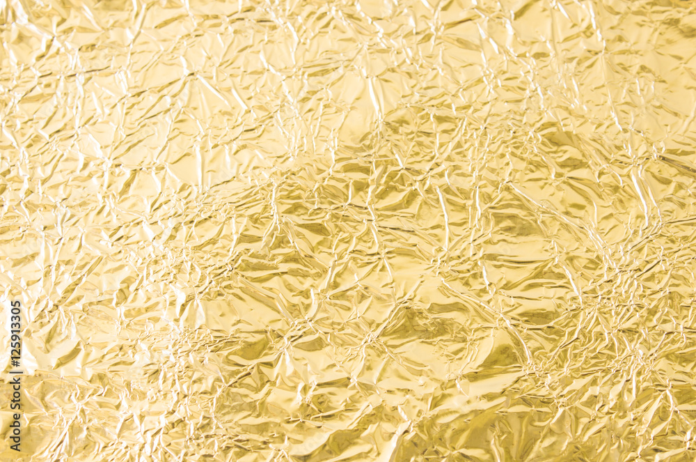 Gold wrinkled paper texture abstract background Stock Photo | Adobe Stock