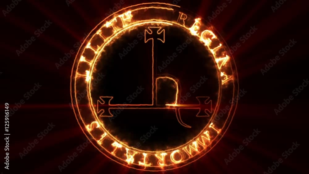 Lilith Occult Symbol Loop - scary animation of energy flow and shines ...
