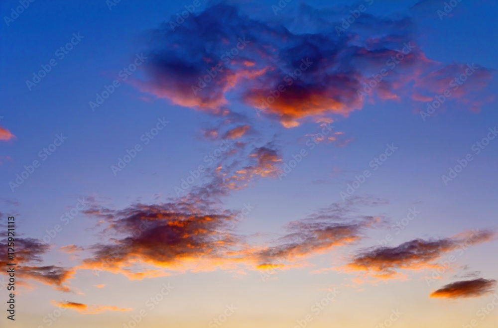 Colorful clouds on sunset sky background. Stock Photo | Adobe Stock