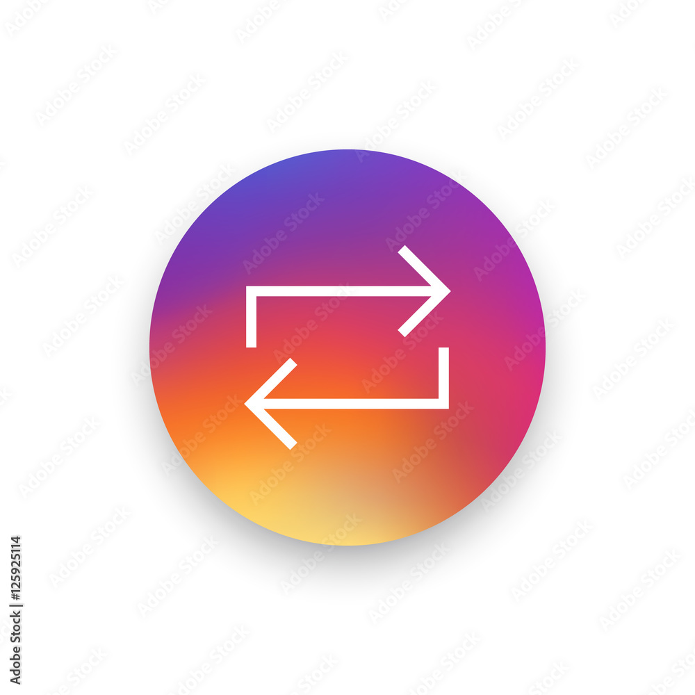 Loop icon vector, clip art. Also useful as logo, circle app icon, web ...