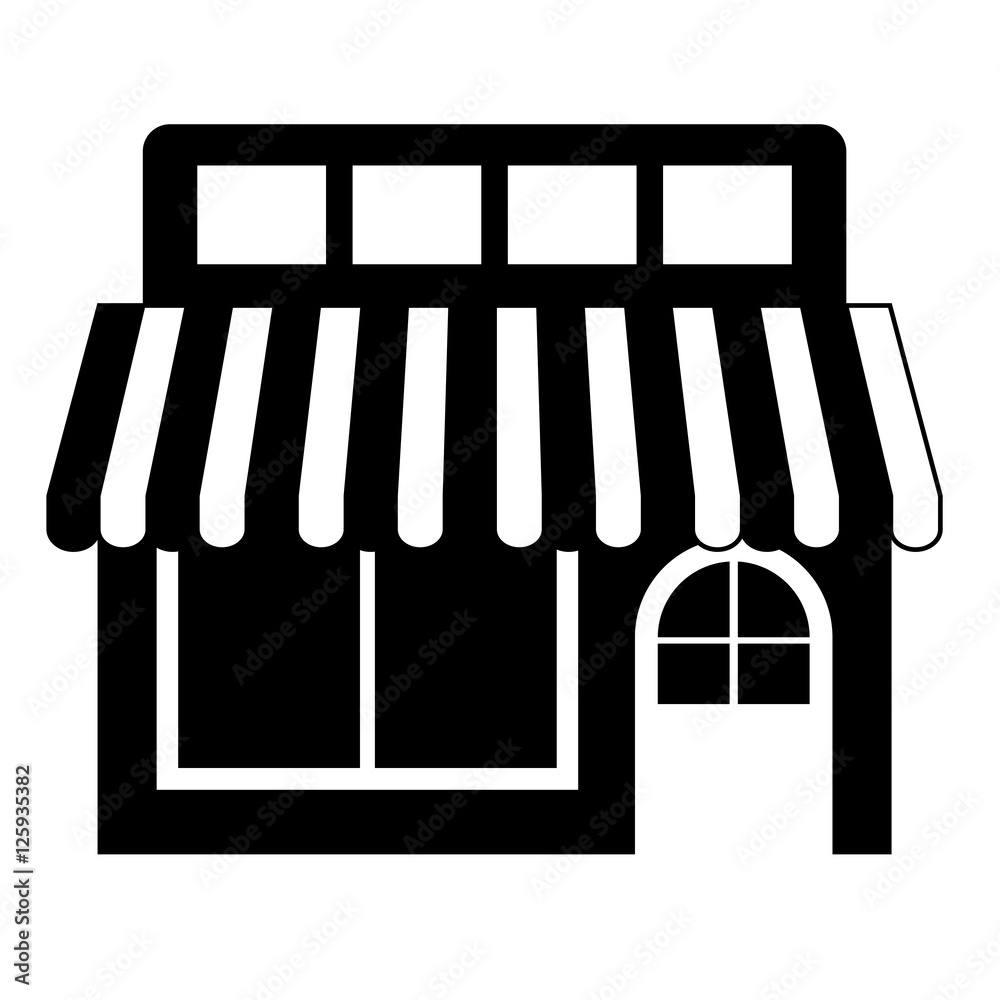 Small store icon. Shop retail market and business theme. Isolated ...
