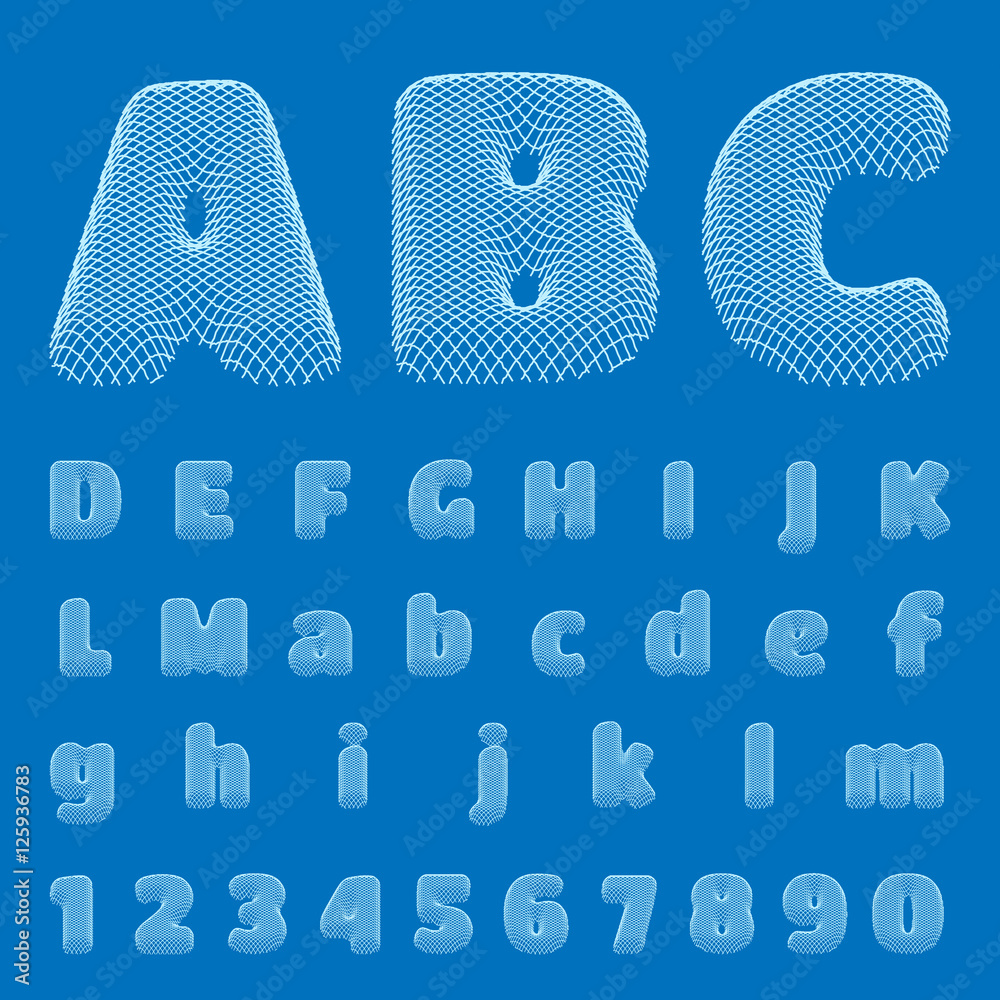 Vector BluePrint Alphabet, eps10 Stock Vector | Adobe Stock