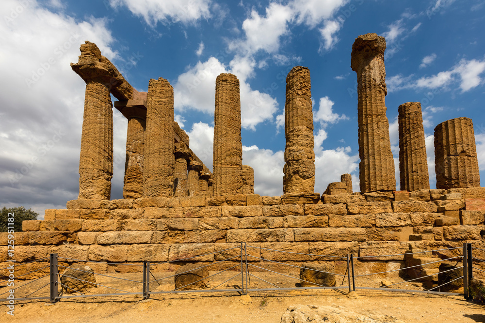 Poster Ancient Greek Temple of Juno, also known as the Temple of Hera ...