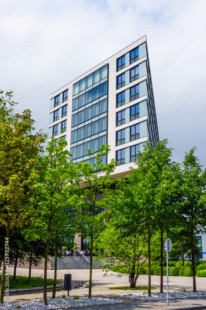 Cityscape office buildings with modern corporate architecture. e Stock ...