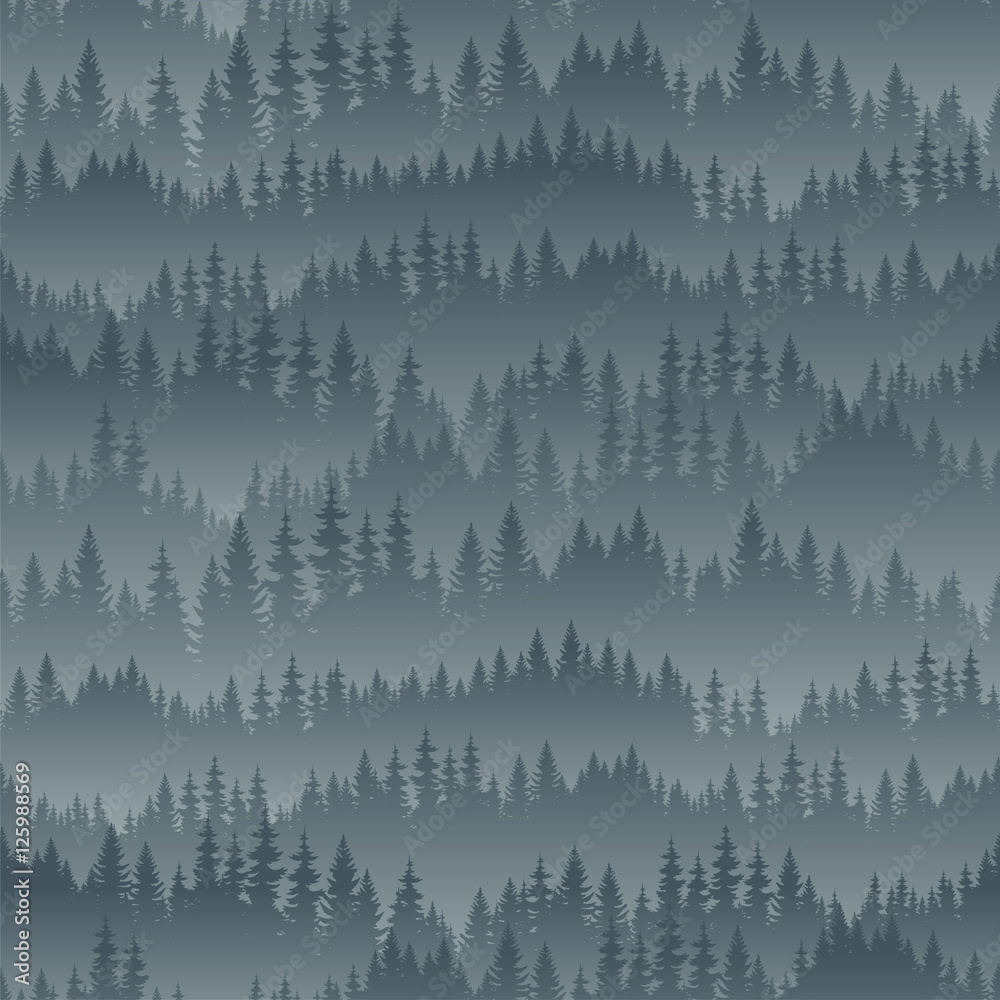 Grafika wektorowa Stock: vector mountains forest background texture ...