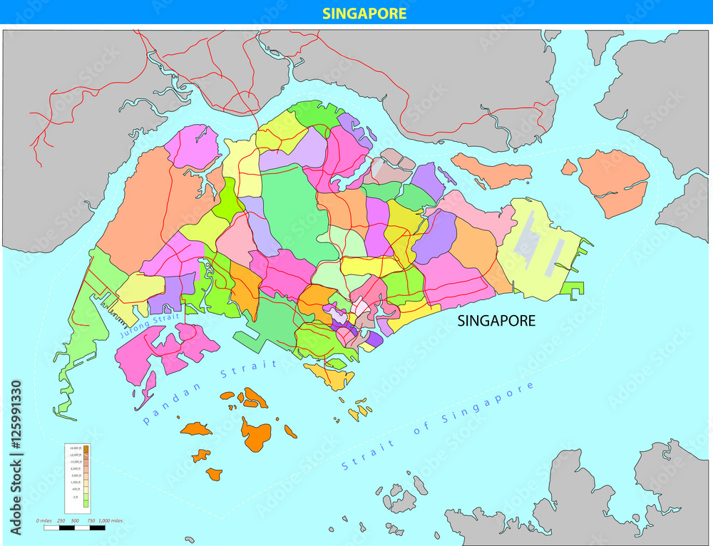 Singapore Political Map