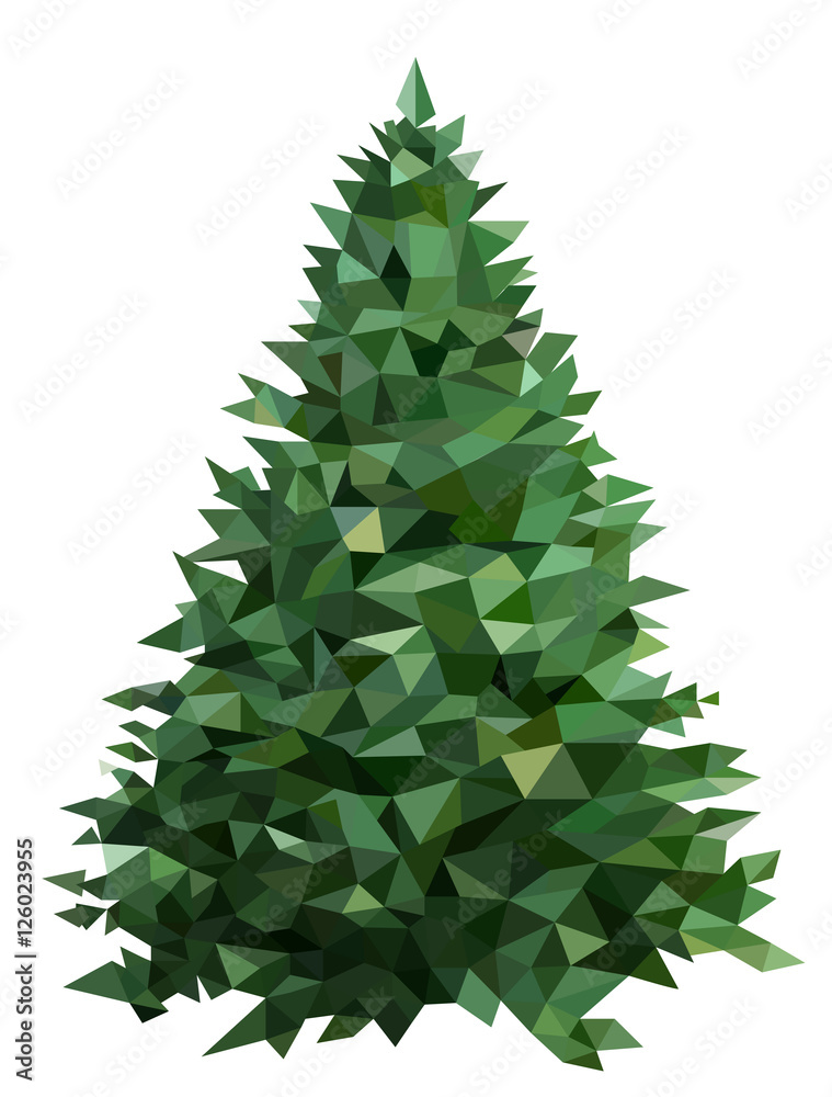Tanne low poly vector Stock-Illustration | Adobe Stock