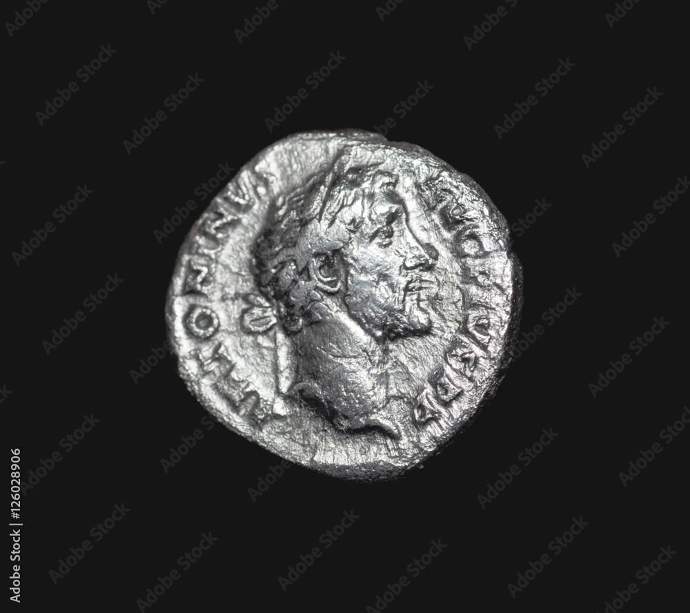 Authentic silver denarius Stock Photo | Adobe Stock