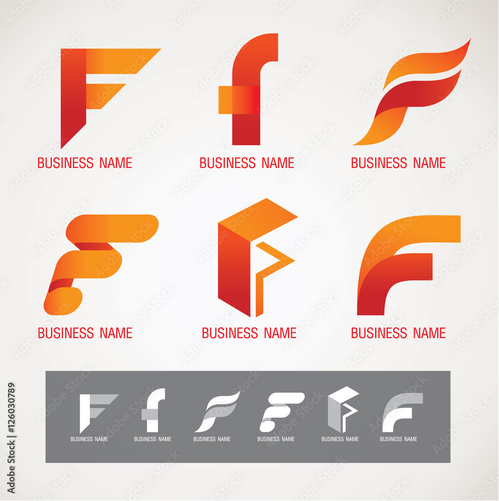Logo and Symbol design F concept, modern minimal, vector illustration ...