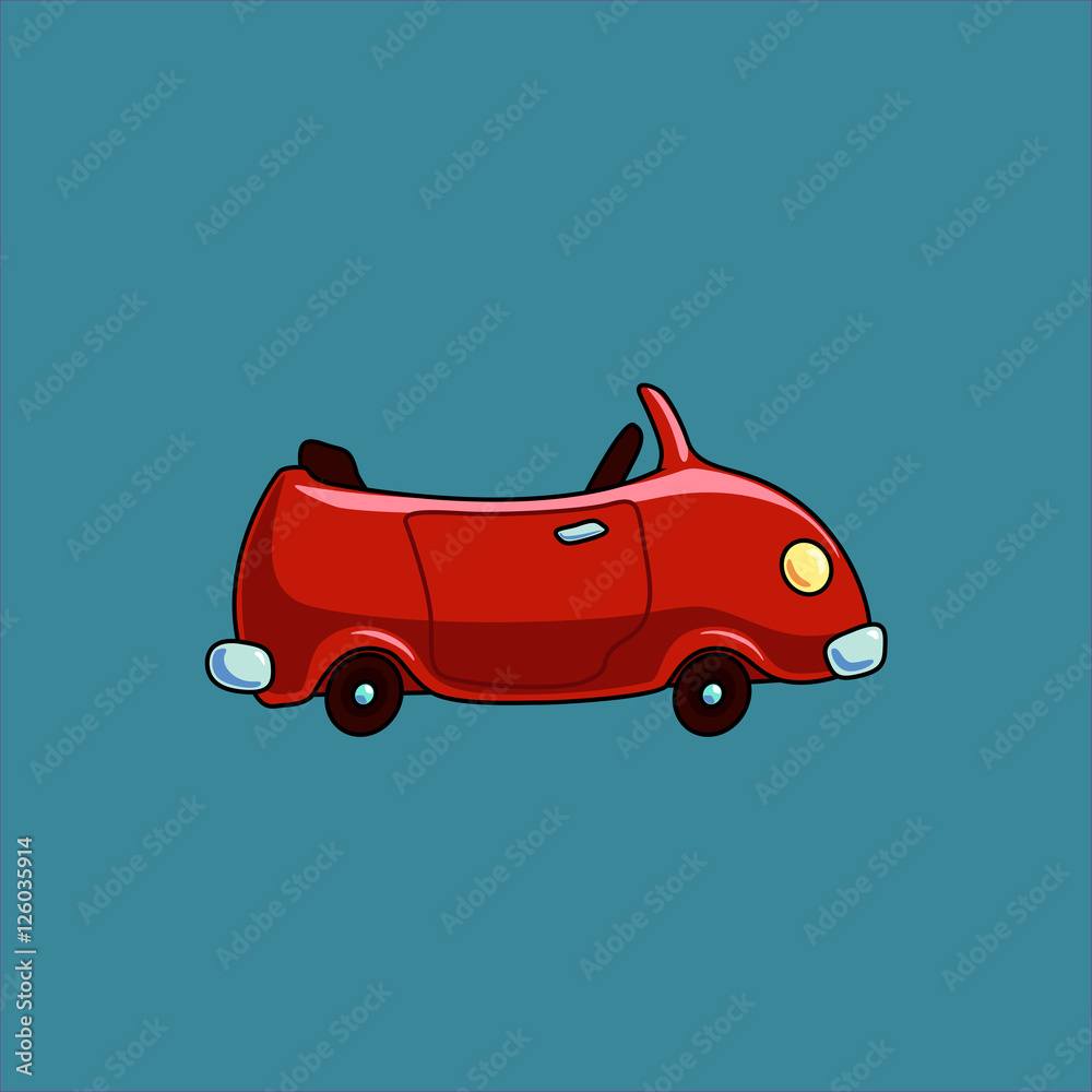 Cartoon car cabriolet Stock Vector | Adobe Stock