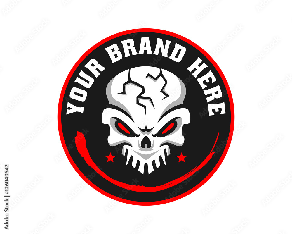 Skull logo, skull illustration, vector of skeleton. Stock Vector ...